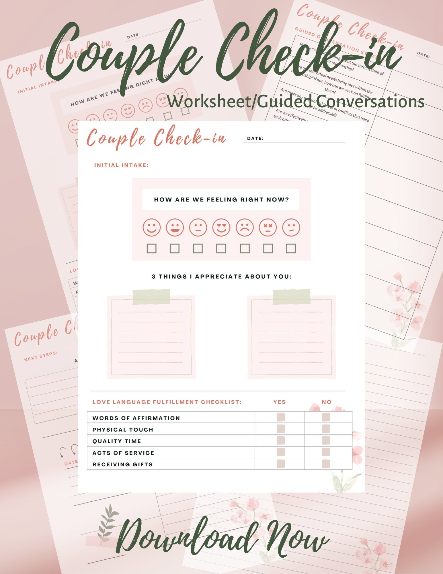 Couple Check-in Worksheet - Etsy