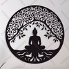 Buddha Tree Wall Art Laser Cut File Wood Metal Wall Art Decor Digital ...