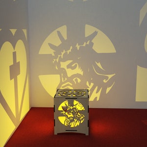 Candle Holder Jesus Laser Cut File Christian Tea Light Lantern Lamp ...