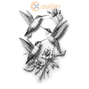 3D Illusion Hummingbird Laser Engraving File, Charcuterie Board Design ...