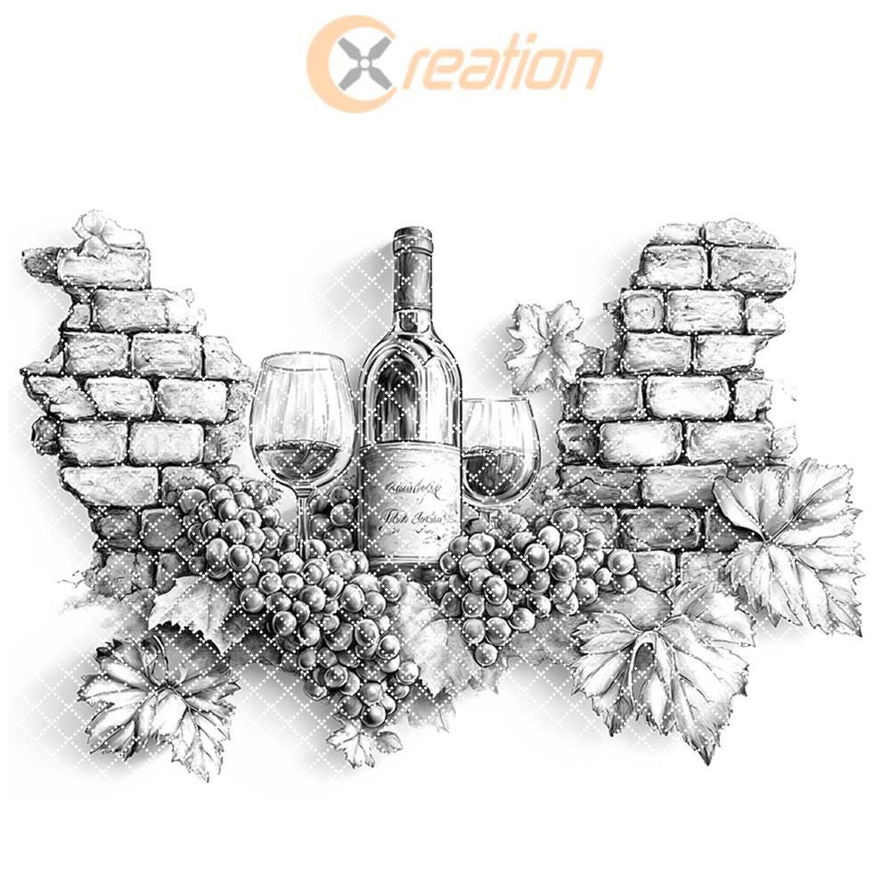 3D Illusion Retro Wine Bottle for Charcuterie Board Laser Engraving ...