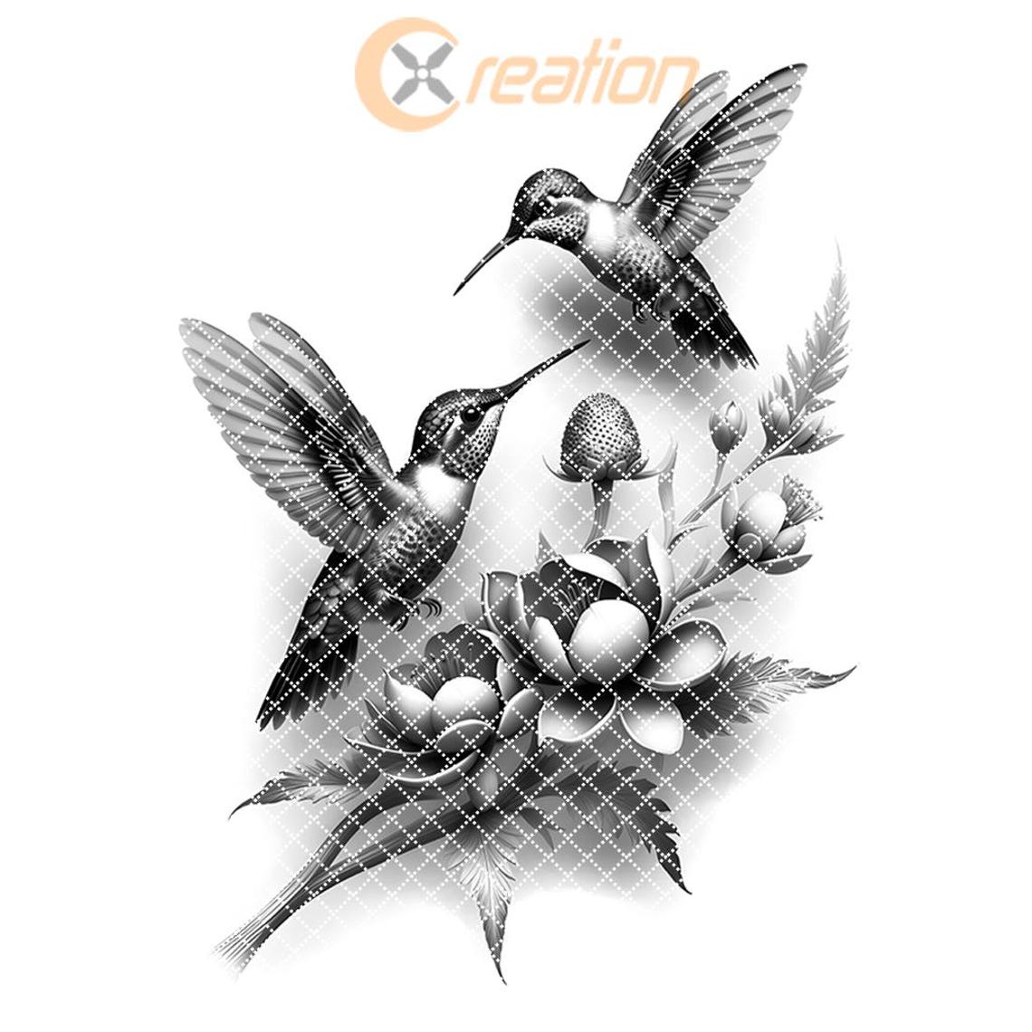 Hummingbird Couple Laser Engraving File 3D Illusion Design for ...