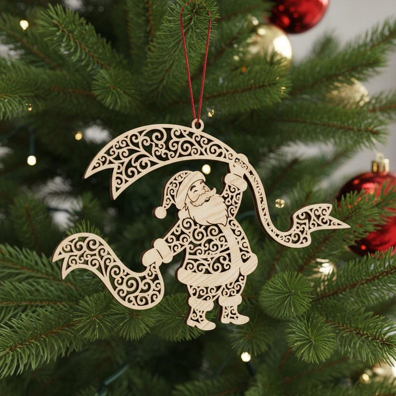 Christmas SVG Bundle Laser Cut Files, 8 Christmas Ornament Designs ...