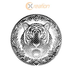 Laser Engraving File Wild Tiger 3D Illusion, Slate Coaster PNG for ...