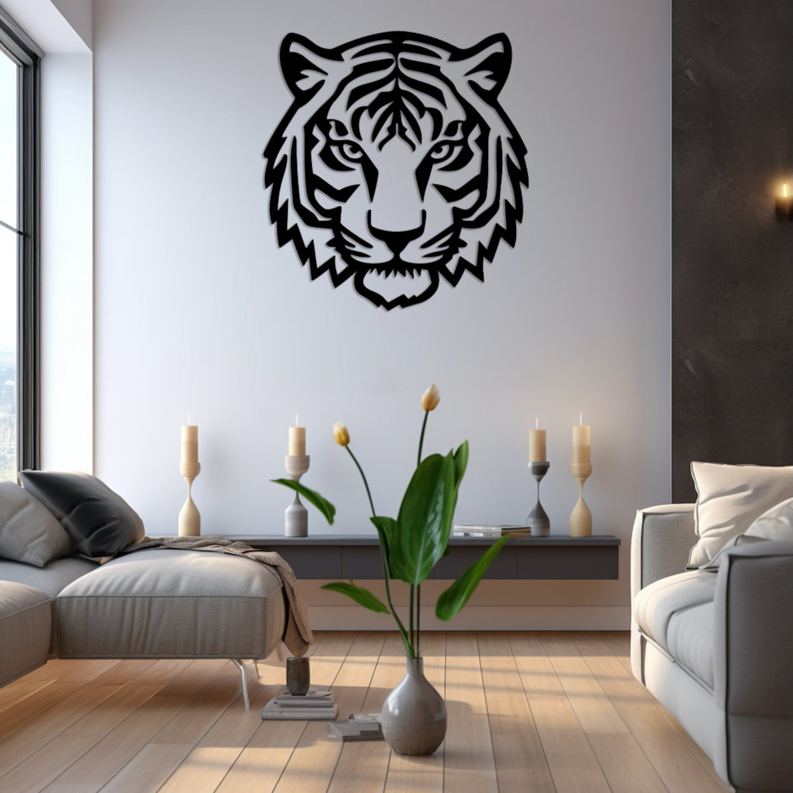 Tiger Head Wall Art Laser Cut File Wall Hanging Decor Digital - Etsy