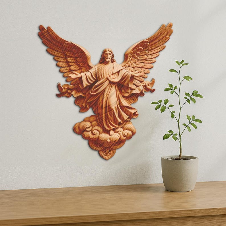 Jesus 3D Illusion Laser Engraving File, Religious Wall Art, Christ ...