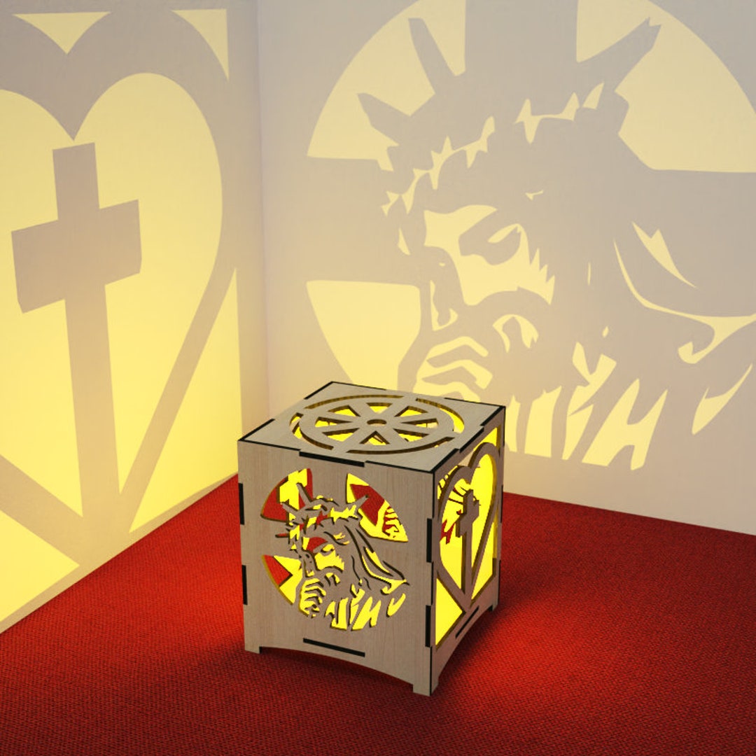Candle Holder Jesus Laser Cut File Christian Tea Light Lantern Lamp ...