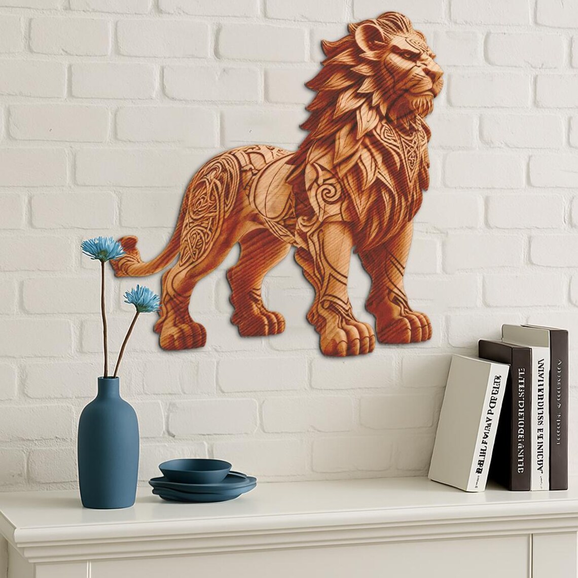 Lion Laser Engraving File 3D Illusion Wildlife Art Design a Laser Ready ...