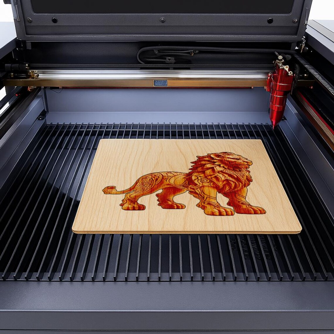 Lion Laser Engraving File 3D Illusion Wildlife Art Design a Laser Ready ...