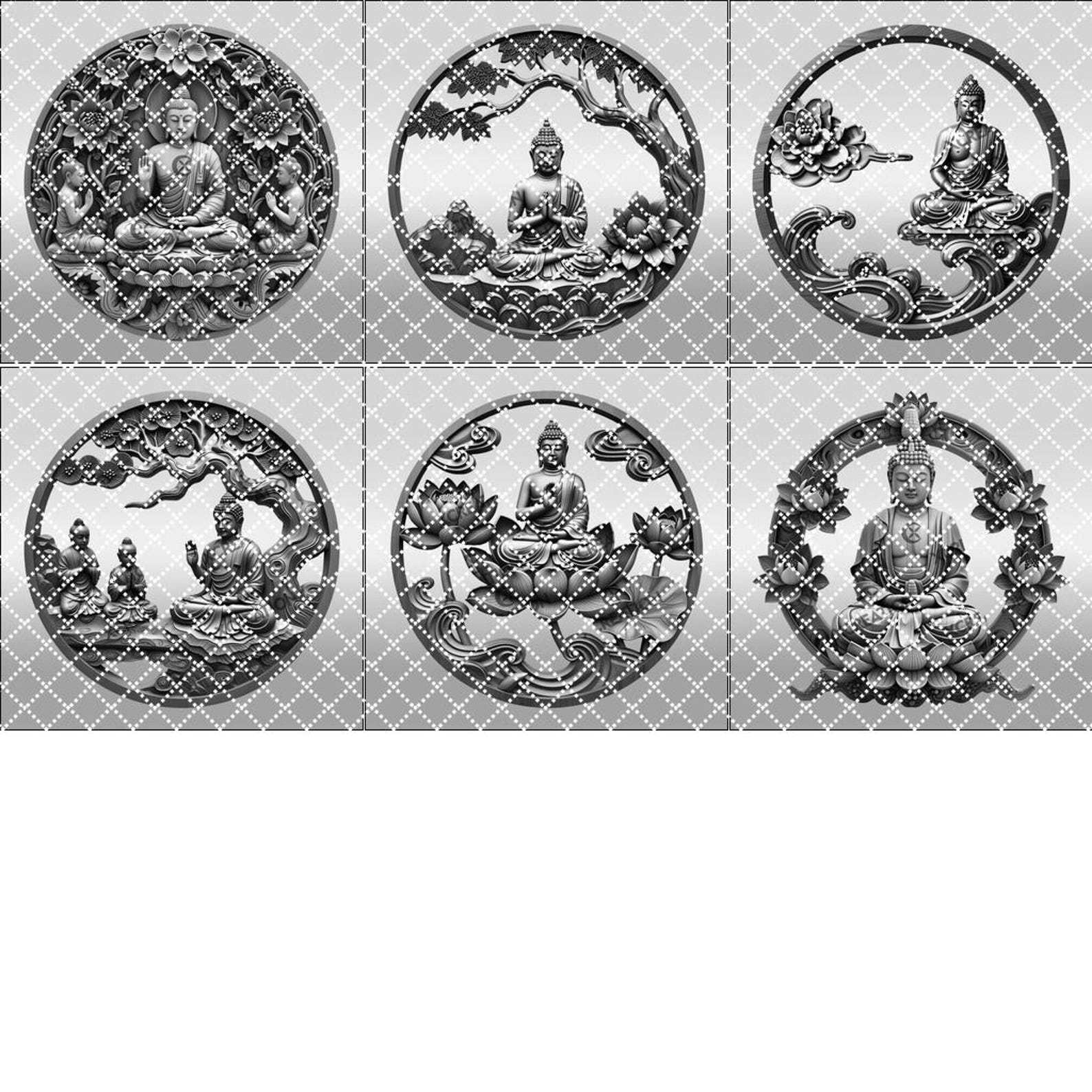 Buddha 3D Illusion Laser Engraving File, Spiritual Lotus Digital Art ...