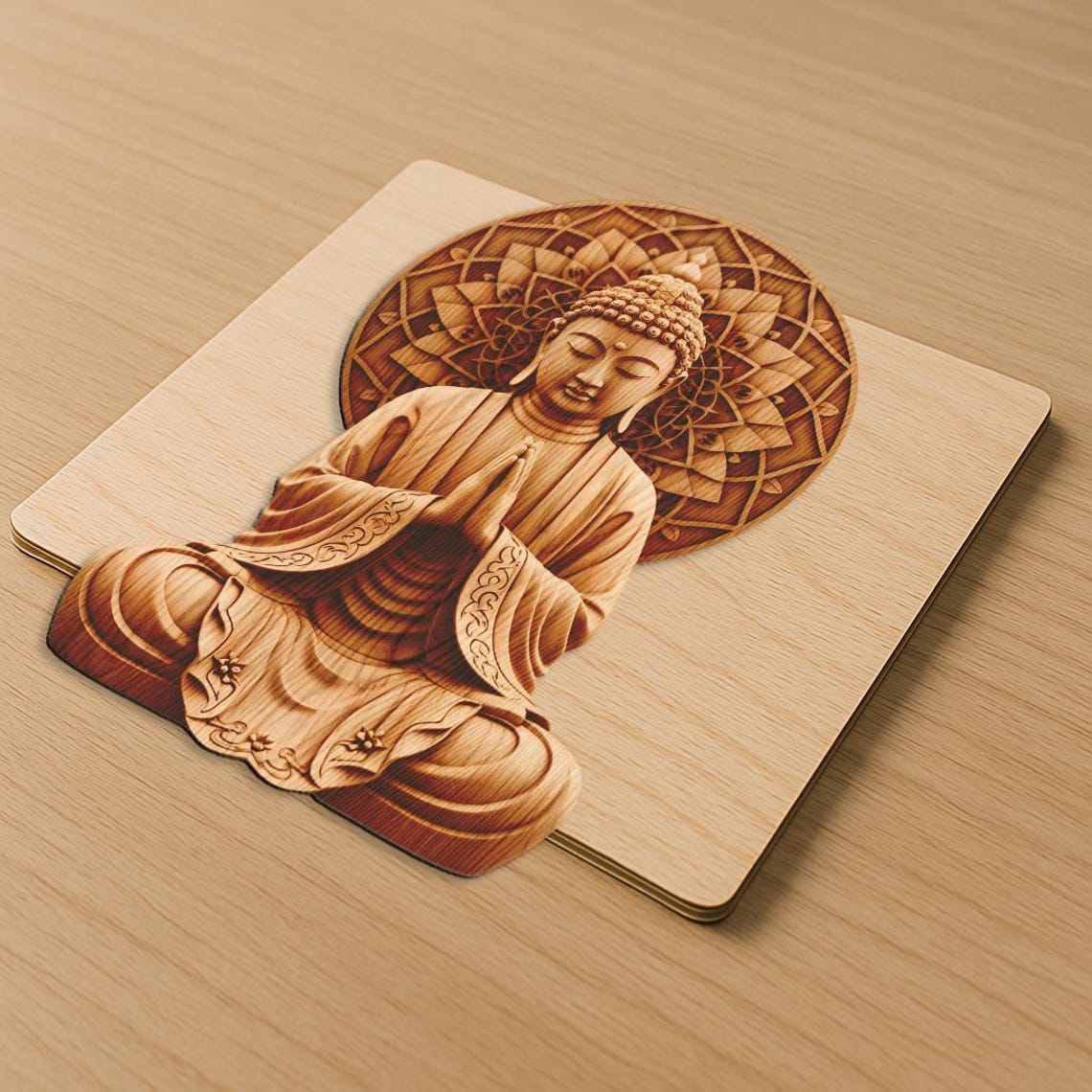Buddha 3D Illusion Laser Engraving File Zen Art for Meditation Decor ...