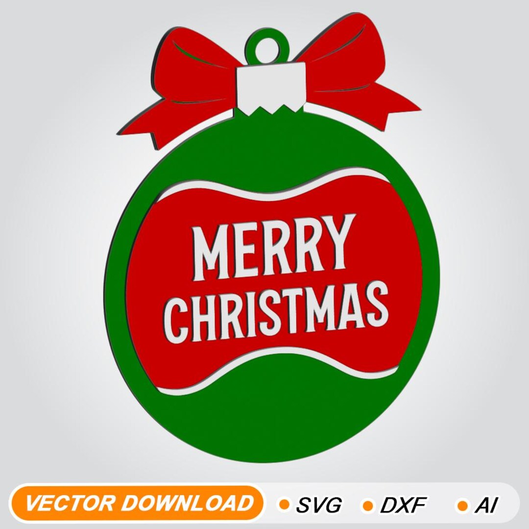Christmas Multilayer Sign Laser Cut File, Merry Christmas Ornament ...