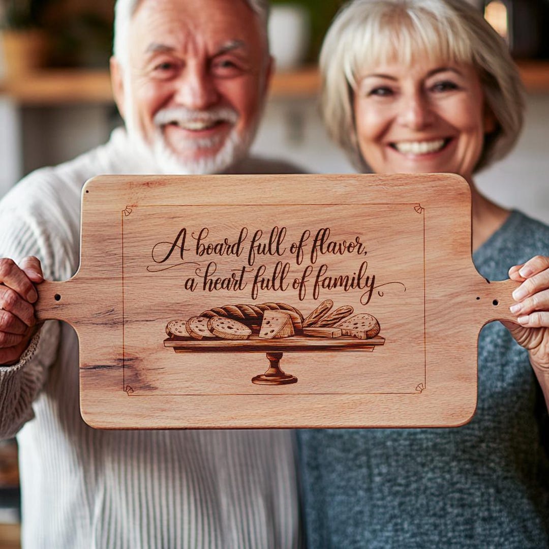 Charcuterie Board Laser Engraving File, Family and Mealtime Quote PNG ...
