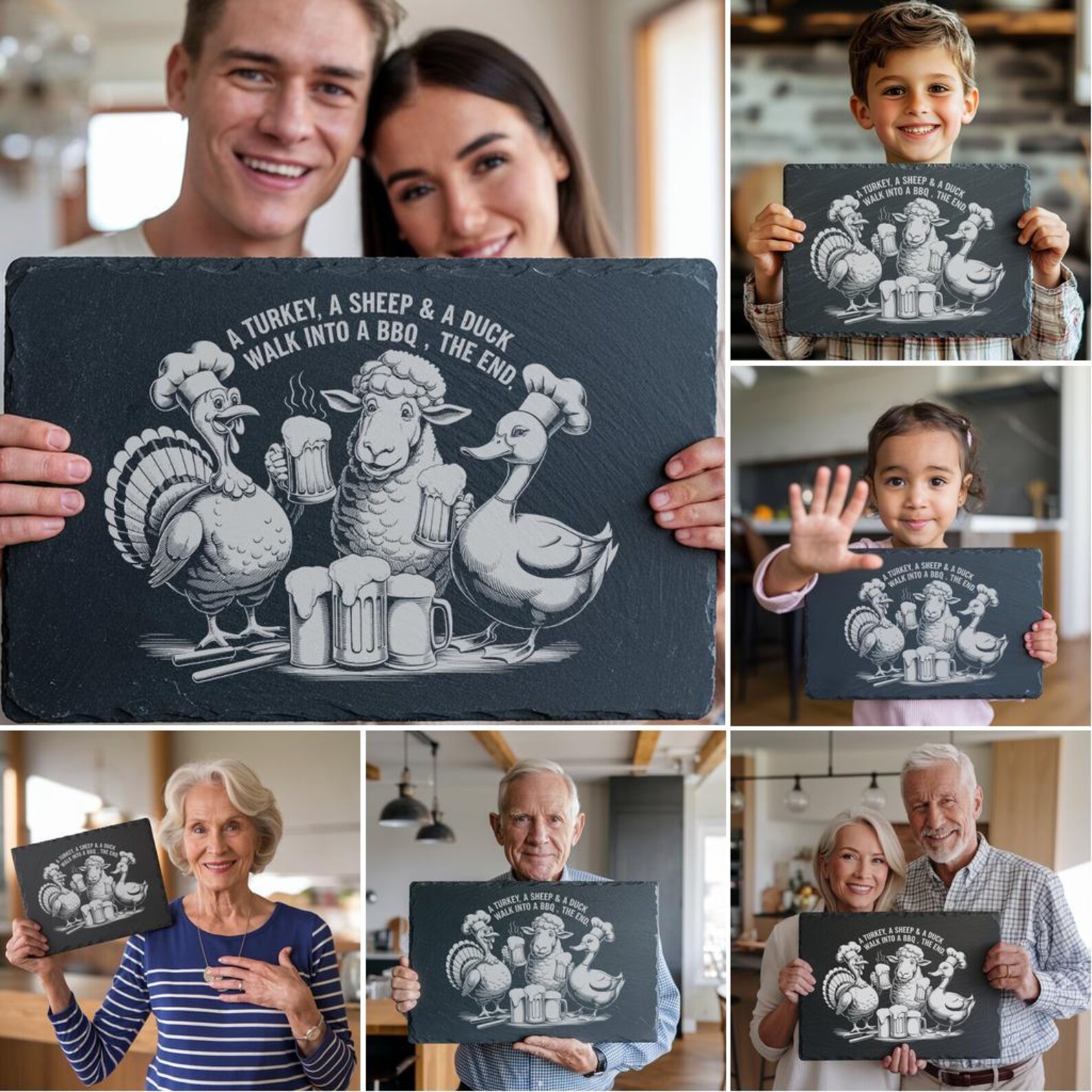 Slate Cheese Board Laser Engraving File Bundle, 3D Animal Charcuterie ...