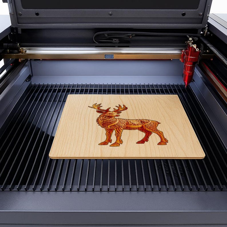 3D Illusion Deer Laser Engraving File, Unique Animal Art for Crafters ...