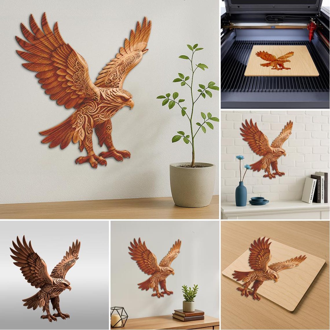 3d Animal Laser Engraving File Bundle, Illusion Art Templates for Home ...