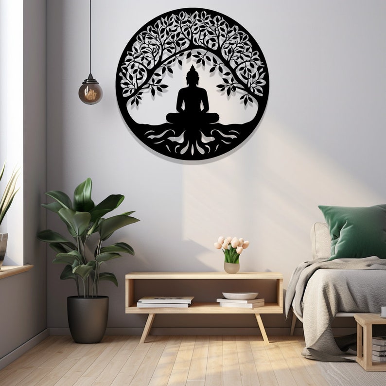 Buddha Meditation Wall Art Laser Cut File Wall Hanging - Etsy