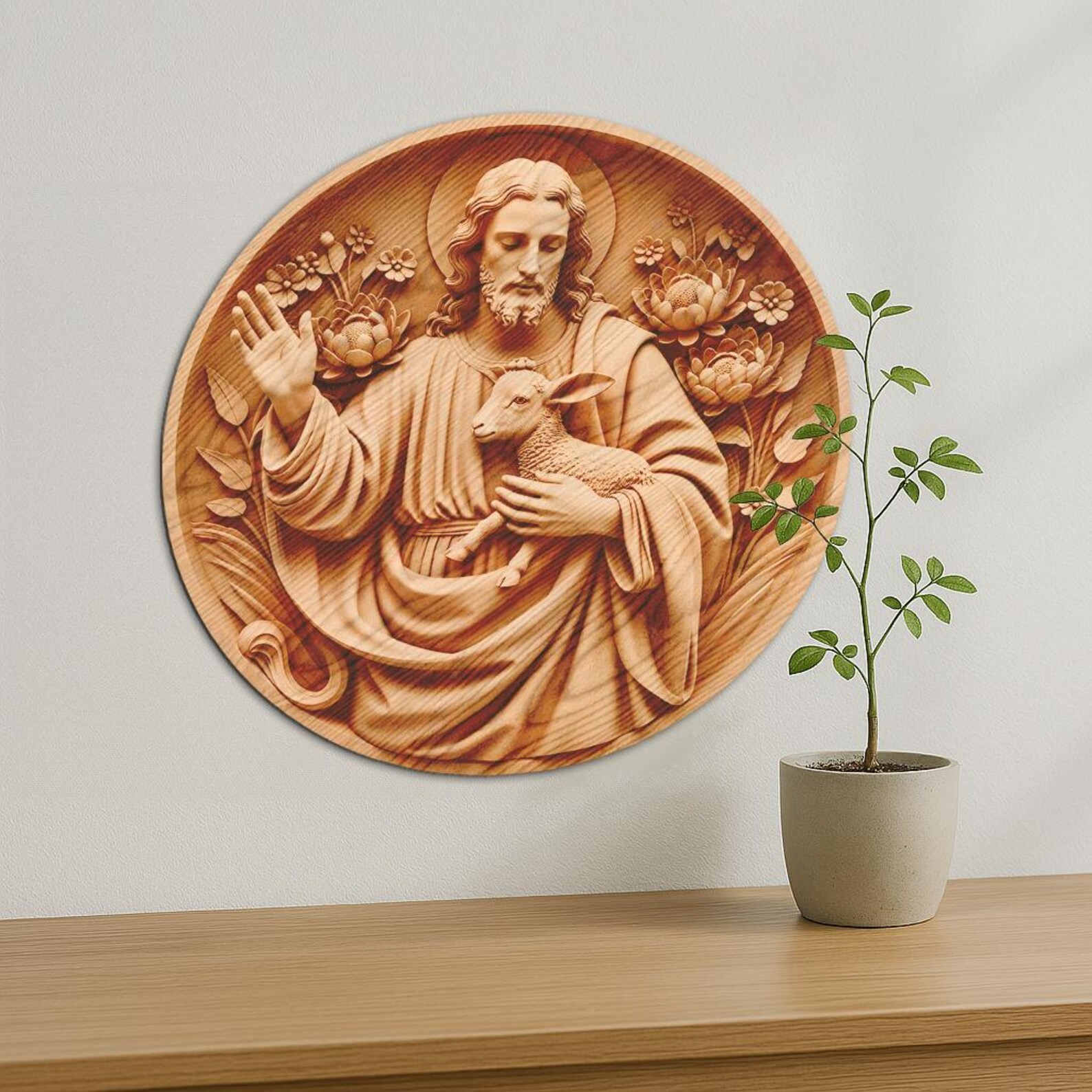 Jesus 3D Illusion Laser Engraving File, Religious Art Design for Faith ...
