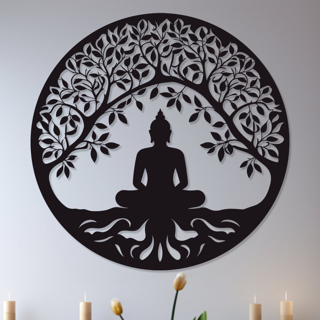 Buddha Meditation Wall Art Laser Cut File Wall Hanging - Etsy