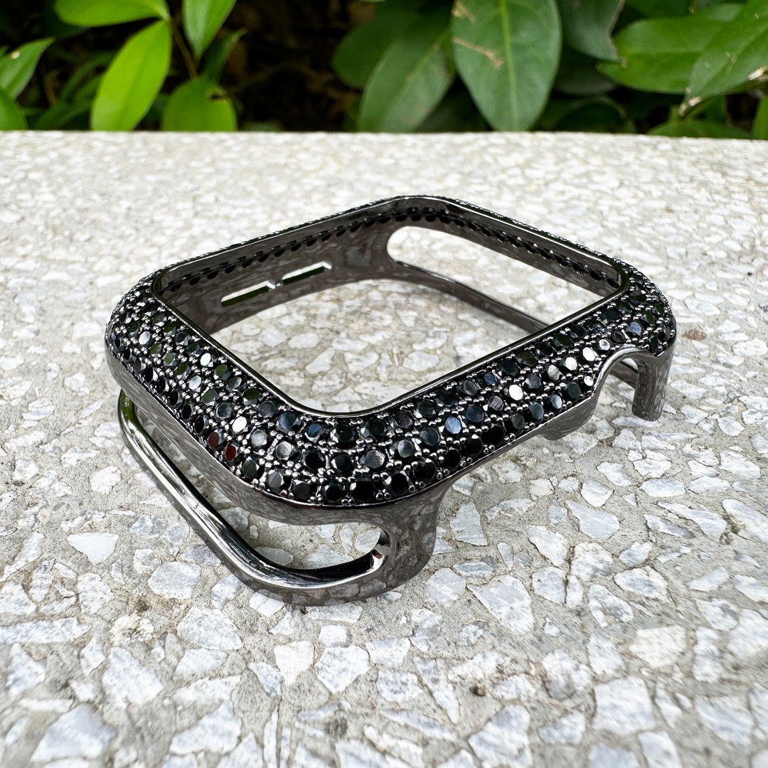 Black Diamonds Apple Watch Case Bumper Series Stainless Steel 10/9/8/7 ...