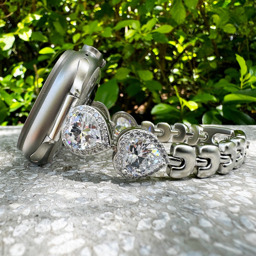 Starlight Double Bling Diamonds Rhinestone Apple Watch Band Series ...