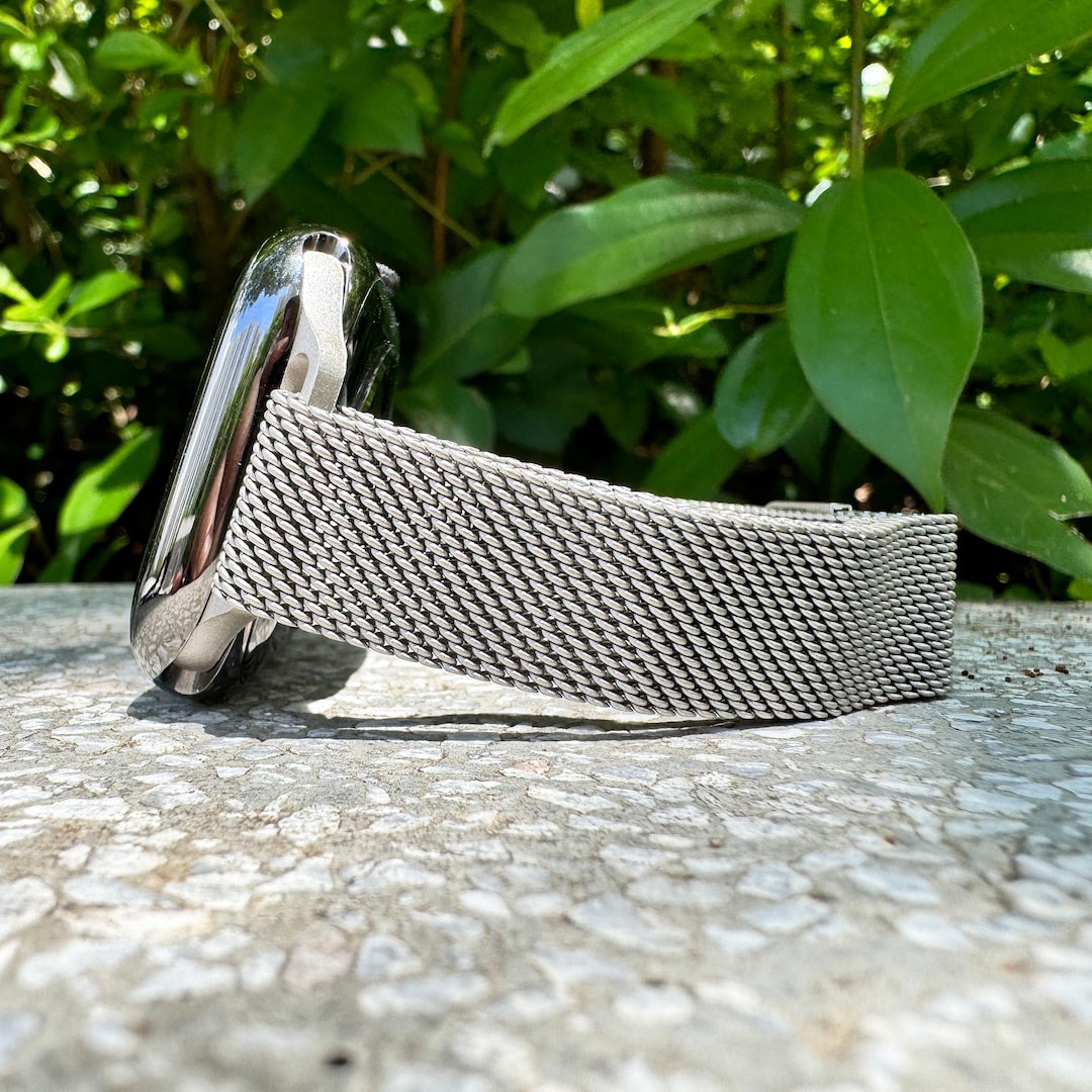 Premium Starlight Slim Apple Watch Band Milanese Loop 38 40 42 44 41 45 ...