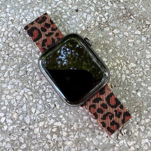 Premium Leopard Pattern Apple Watch Band Milanese Loop 38 40 41 42 44 ...