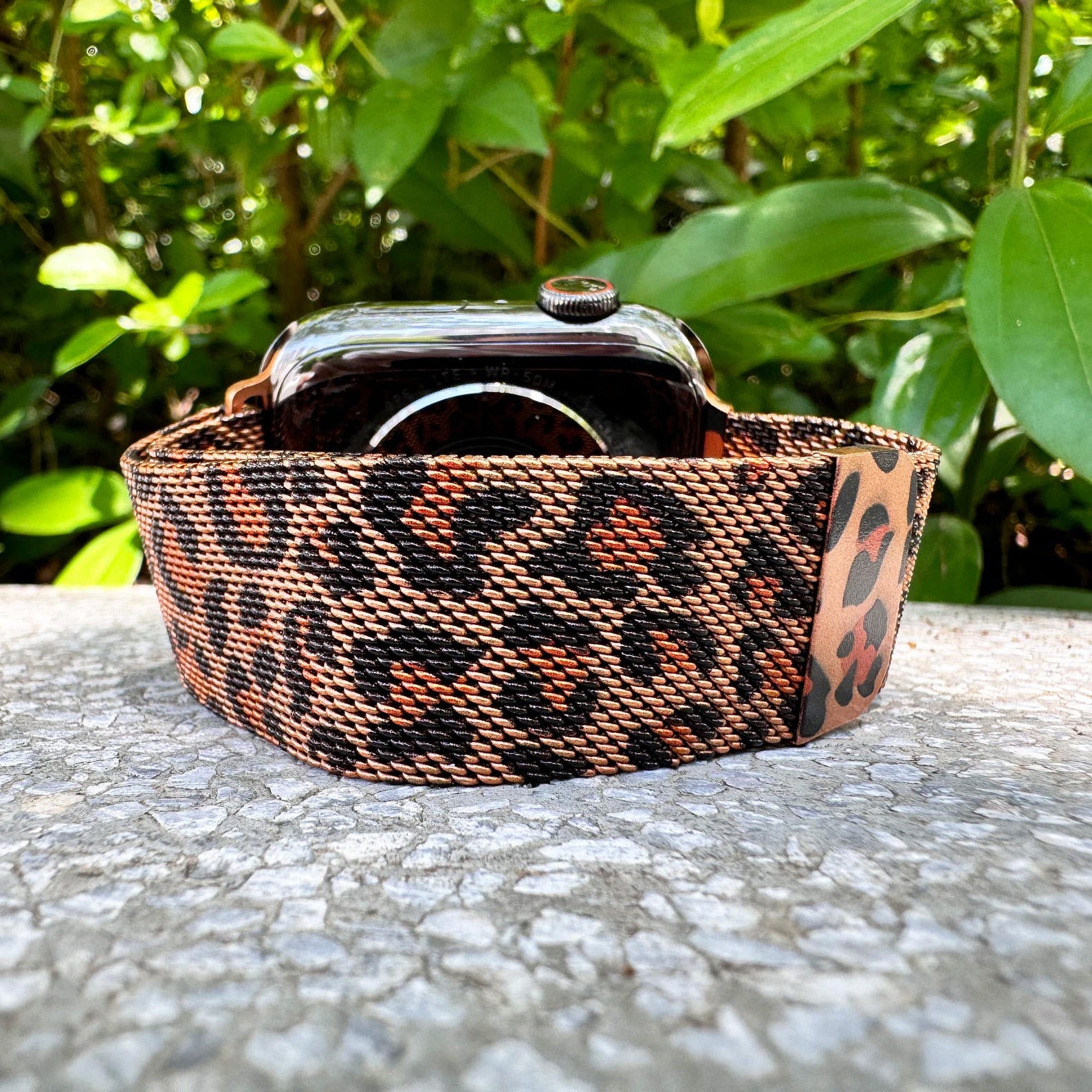 Premium Leopard Pattern Apple Watch Band Milanese Loop 38 40 41 42 44 ...