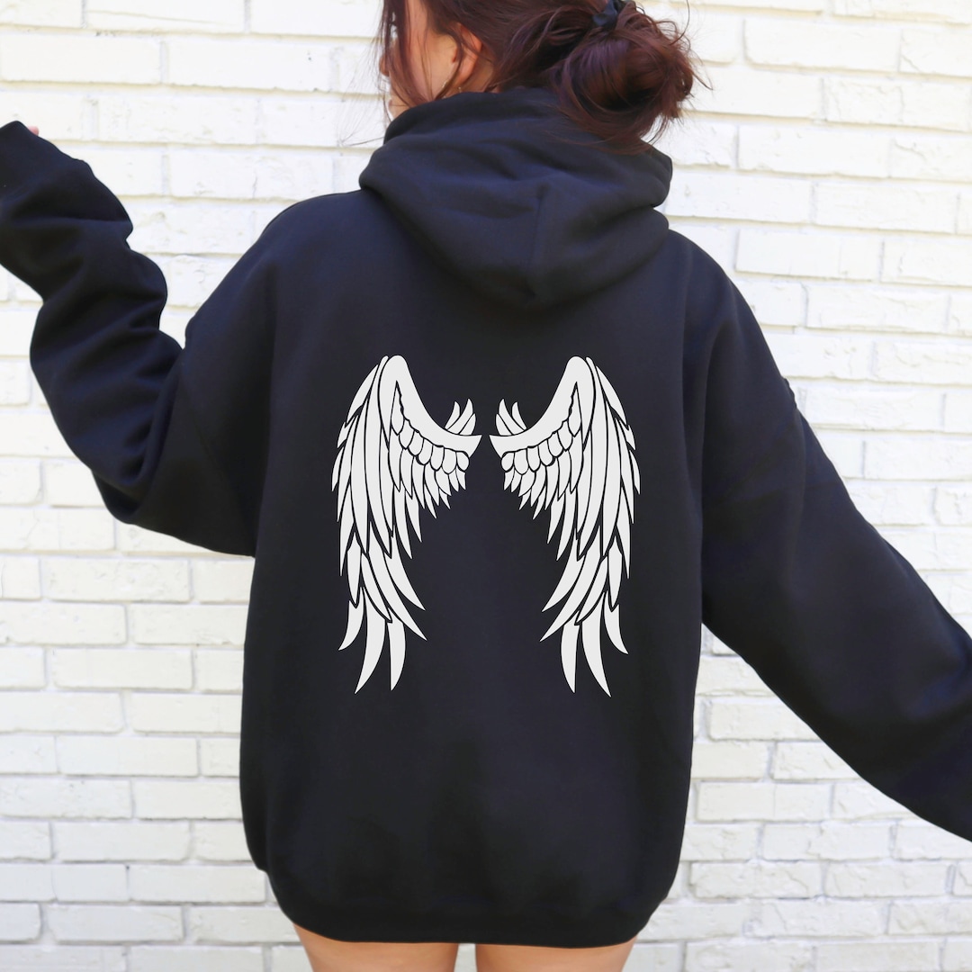 Angel Wings Hoodie, Angel Wings Sweatshirt, Angel Hoodie, Wings ...