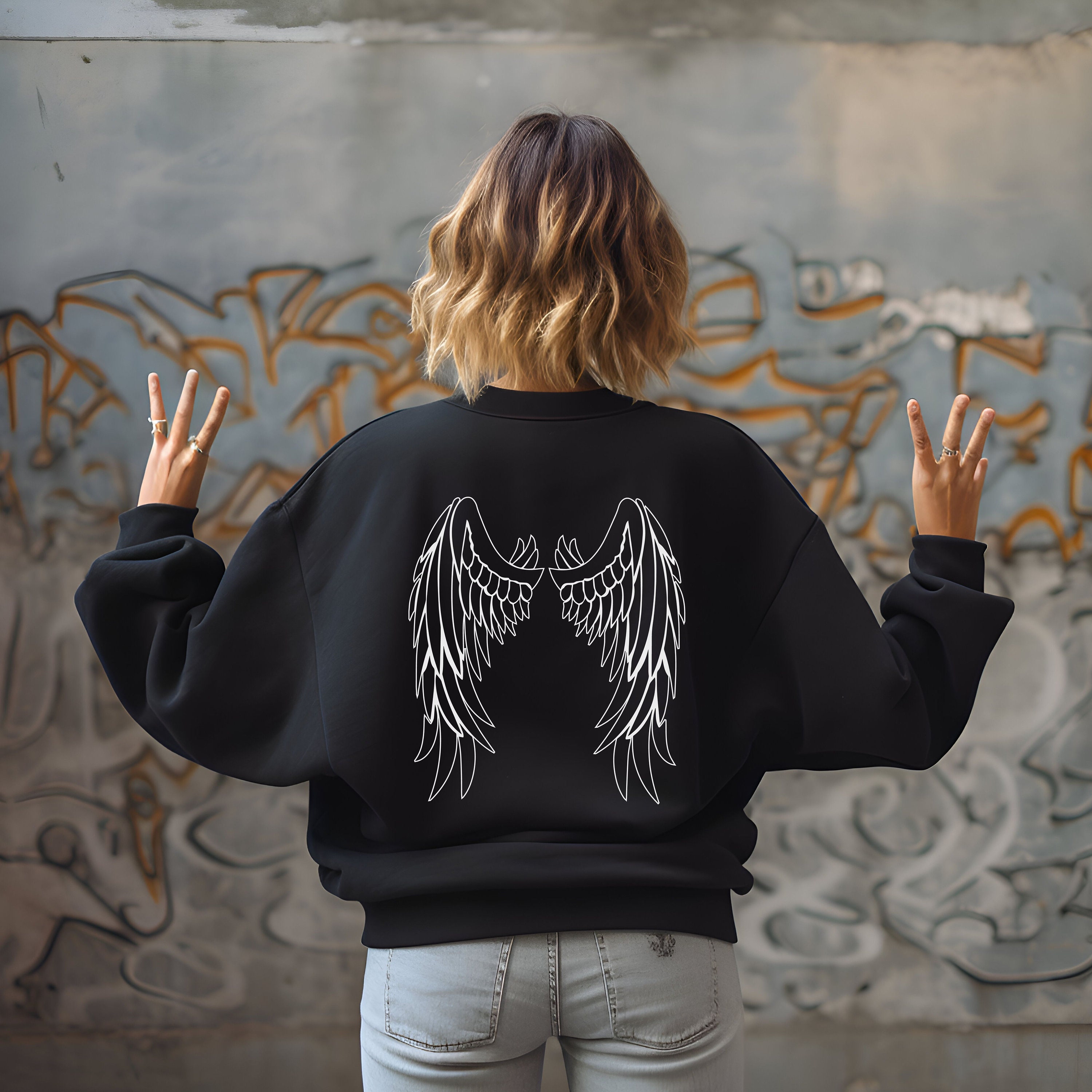 Angel Wings Hoodie, Angel Wings Sweatshirt, Angel Hoodie, Wings ...