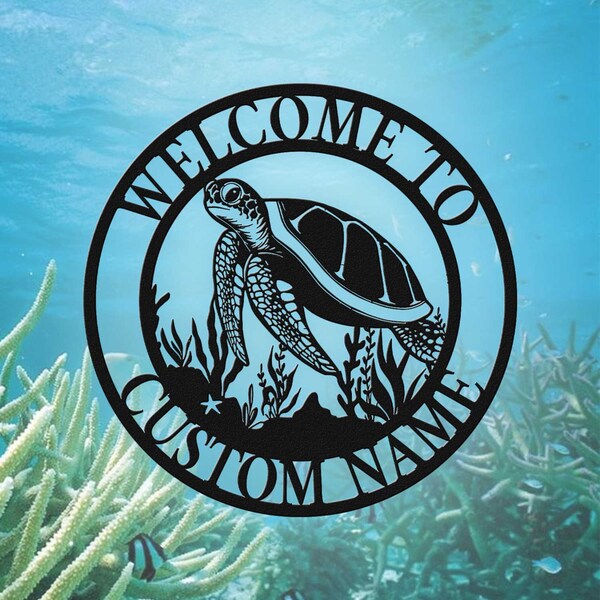 Sea Turtle Monogram - Etsy