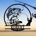 Fishing Metal Sign Custom Fish Name Sign Bass Fishing Sign - Etsy