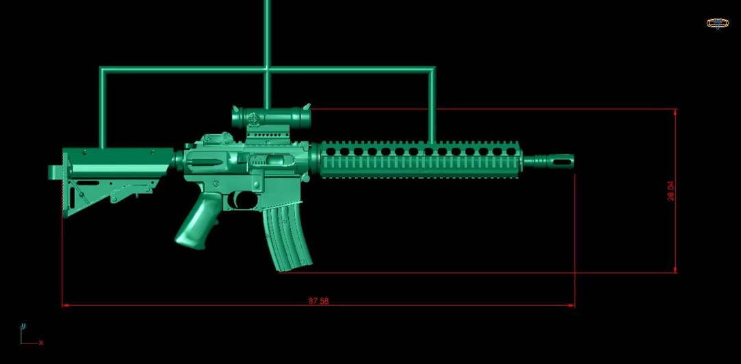 AR-15 Rifle Pendant 3D Printable STL File Instant Download From ...