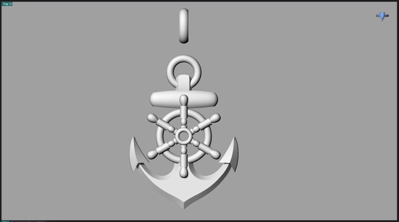 Nautical Anchor Pendant 3D Printable STL File Instant Download From ...