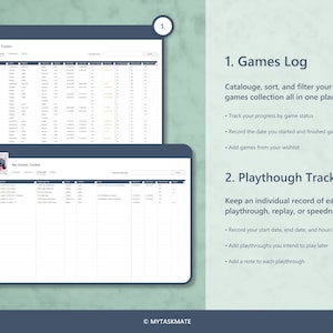 Excel Game Tracker: Backlog Tracker, Gaming Journal (digital Download ...