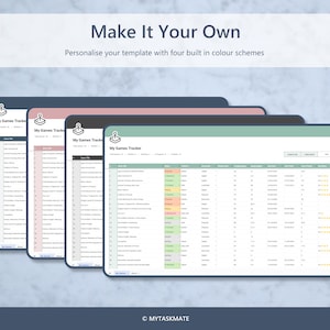 Game Tracker: Google Sheets Template (digital Download) - Etsy