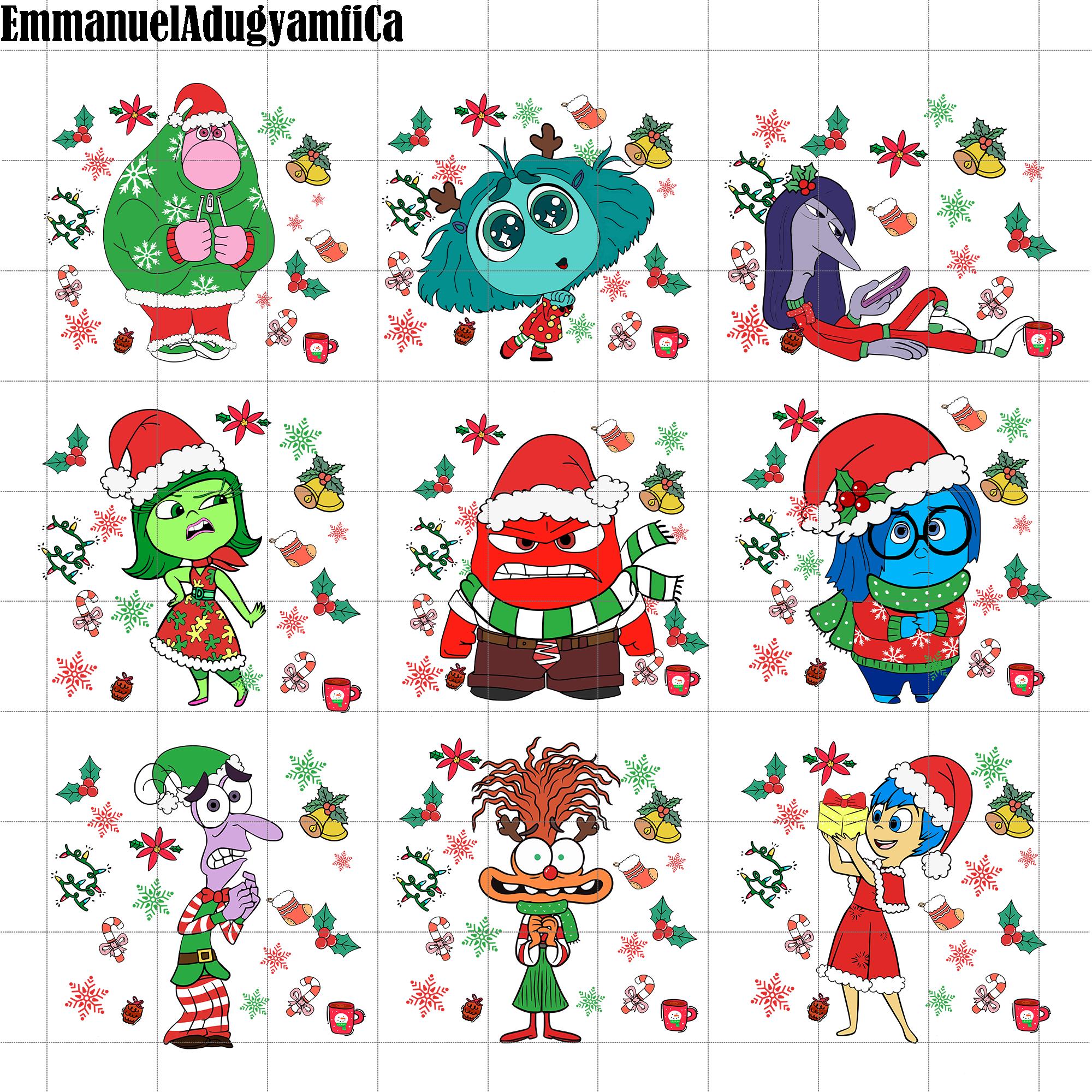 9++christmas Inside Out Png Bundle Disney Inside Out 2 Characters ...