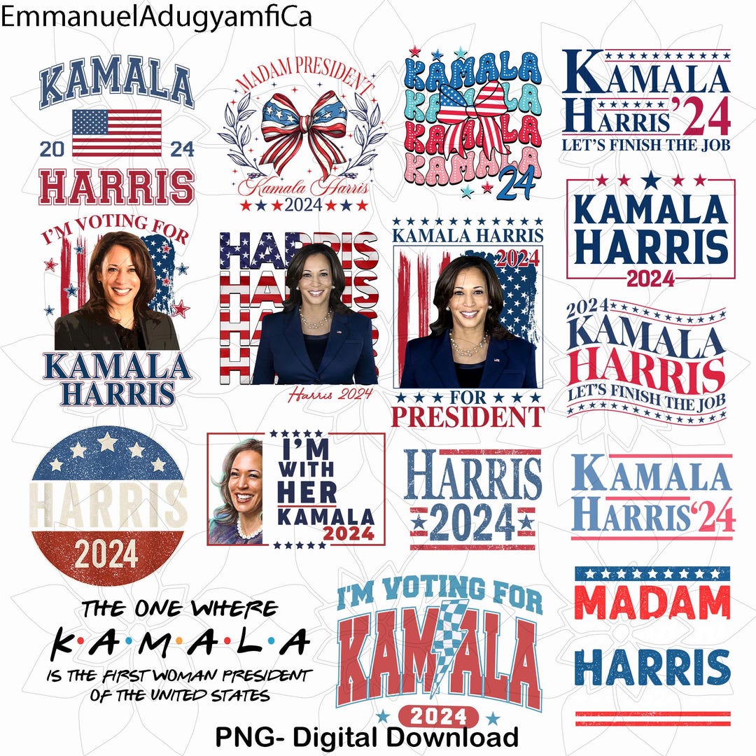 15 Bundle Kamala Harris 2024 Bundle, Kamala Png, Kamala Harris Png ...