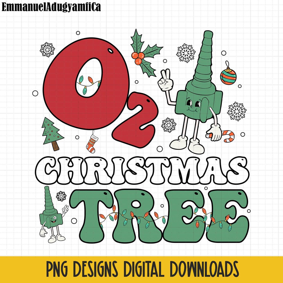 O2 Christmas Tree Png, Respiratory Therapy Nurse Christmas Png ...
