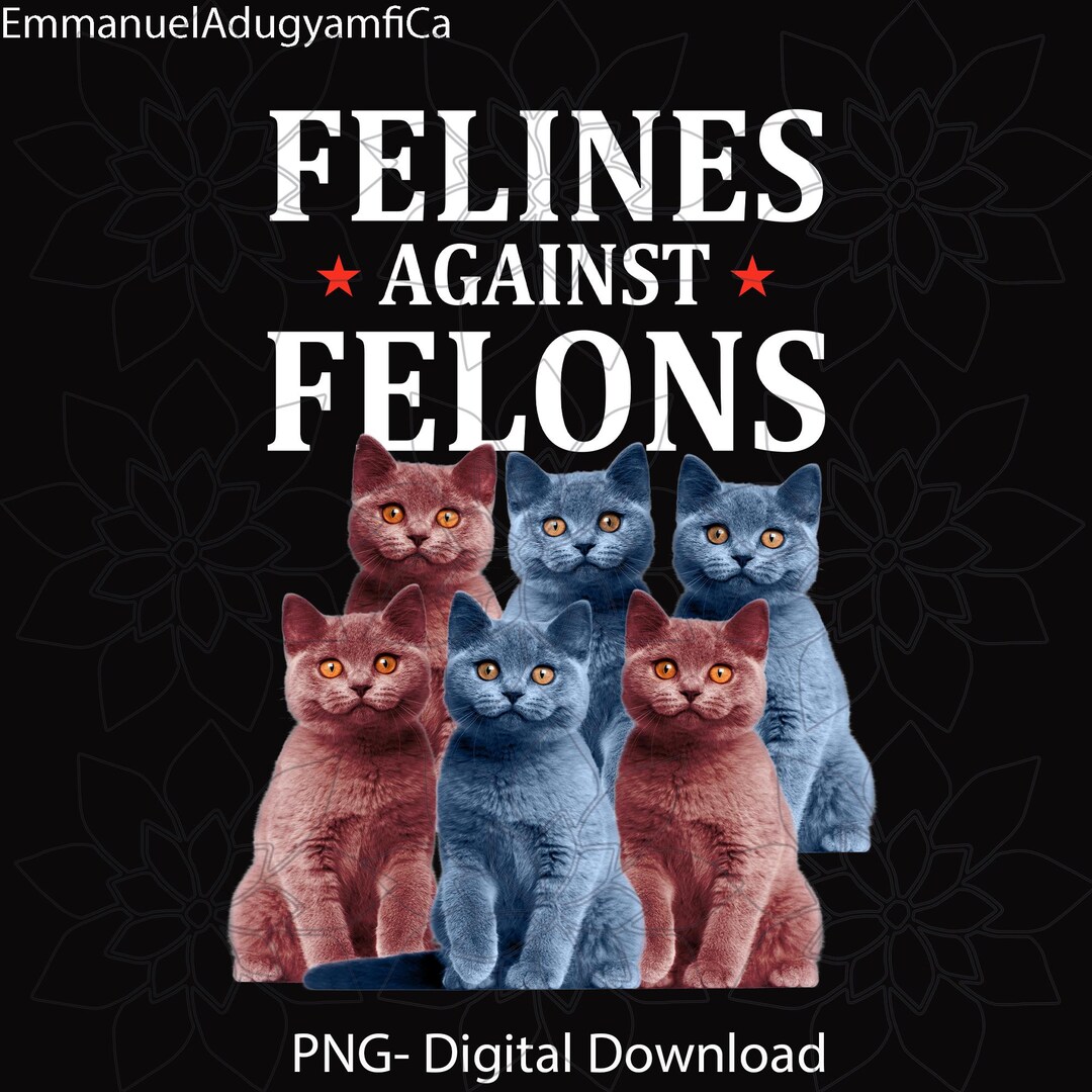 Felines Against Felons Png, Cats Against Felons Png, Childless Cat Lady ...