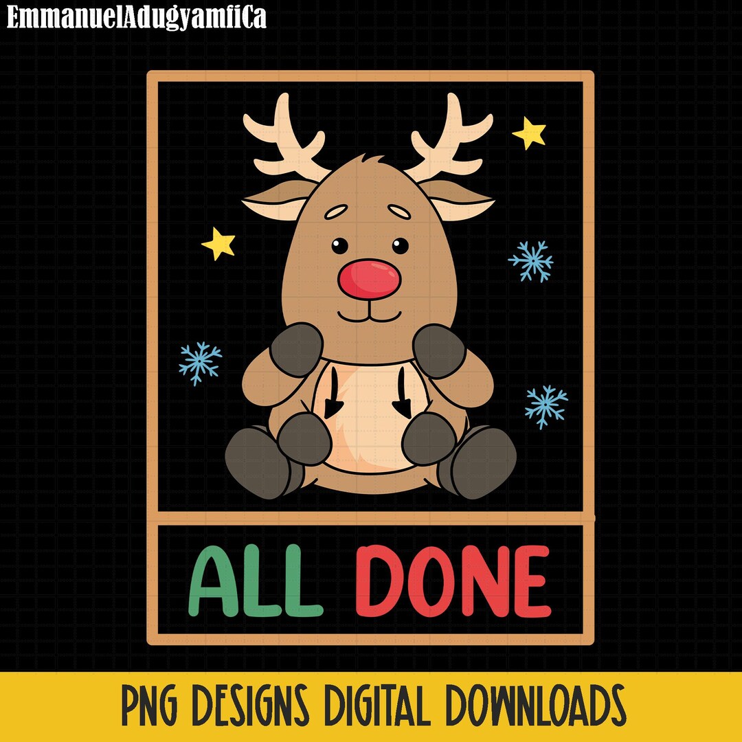 All Done SLP Reindeer Christmas Png, Speech Therapy Png, Speech ...