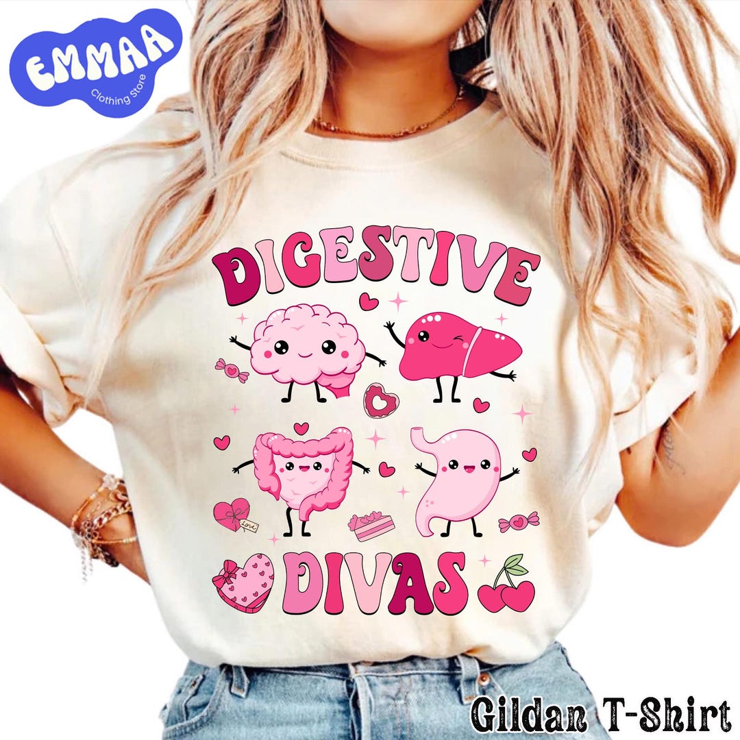 Digestive Divas Gastroenterology Nurse Valentine Shirt, GI Nurse Shirt ...