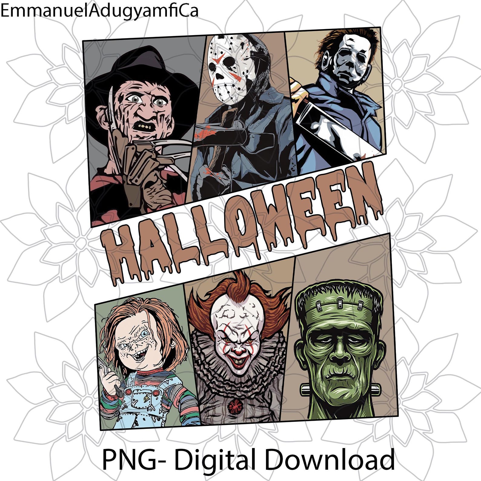 Retro Halloween Png, Horror Halloween Sublimation Design, Spooky Vibes ...