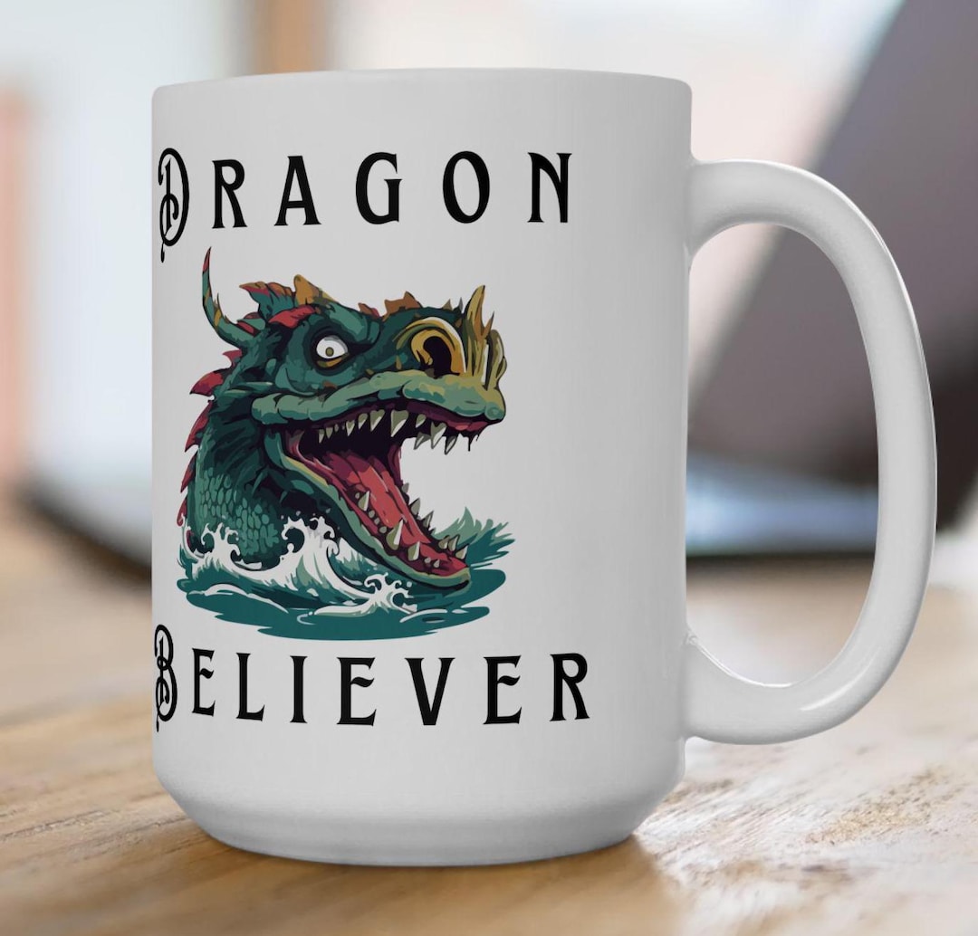 Joe Rogan dragon Believer Mug in White or Black, Rogan Mug - Etsy