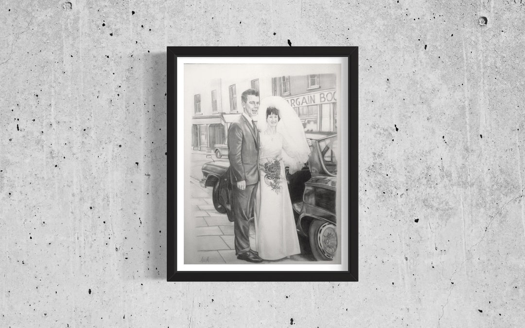 Sketch of Two People - Family Portrait - Family Pencil Sketch ...