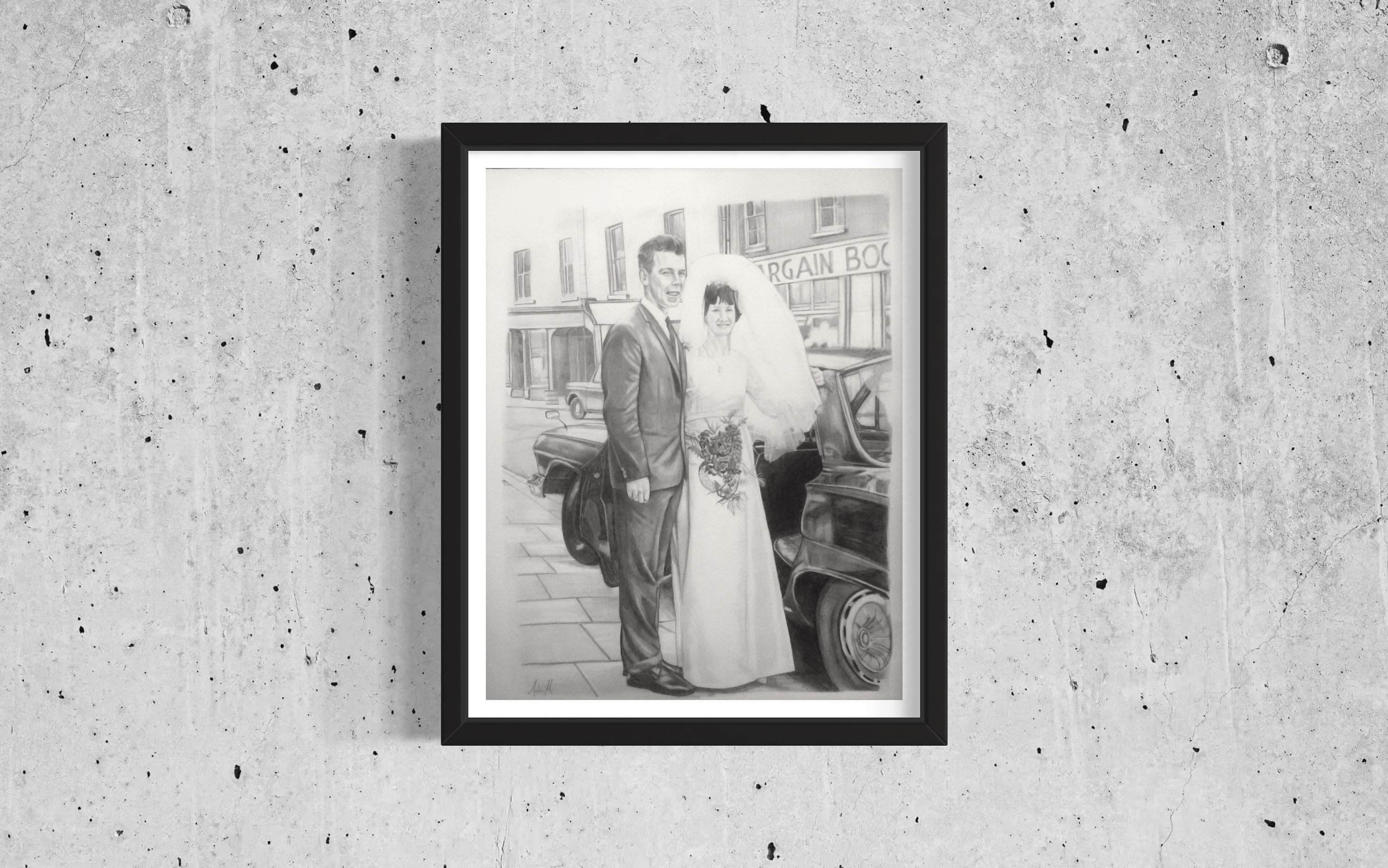 Sketch of Two People - Family Portrait - Family Pencil Sketch ...