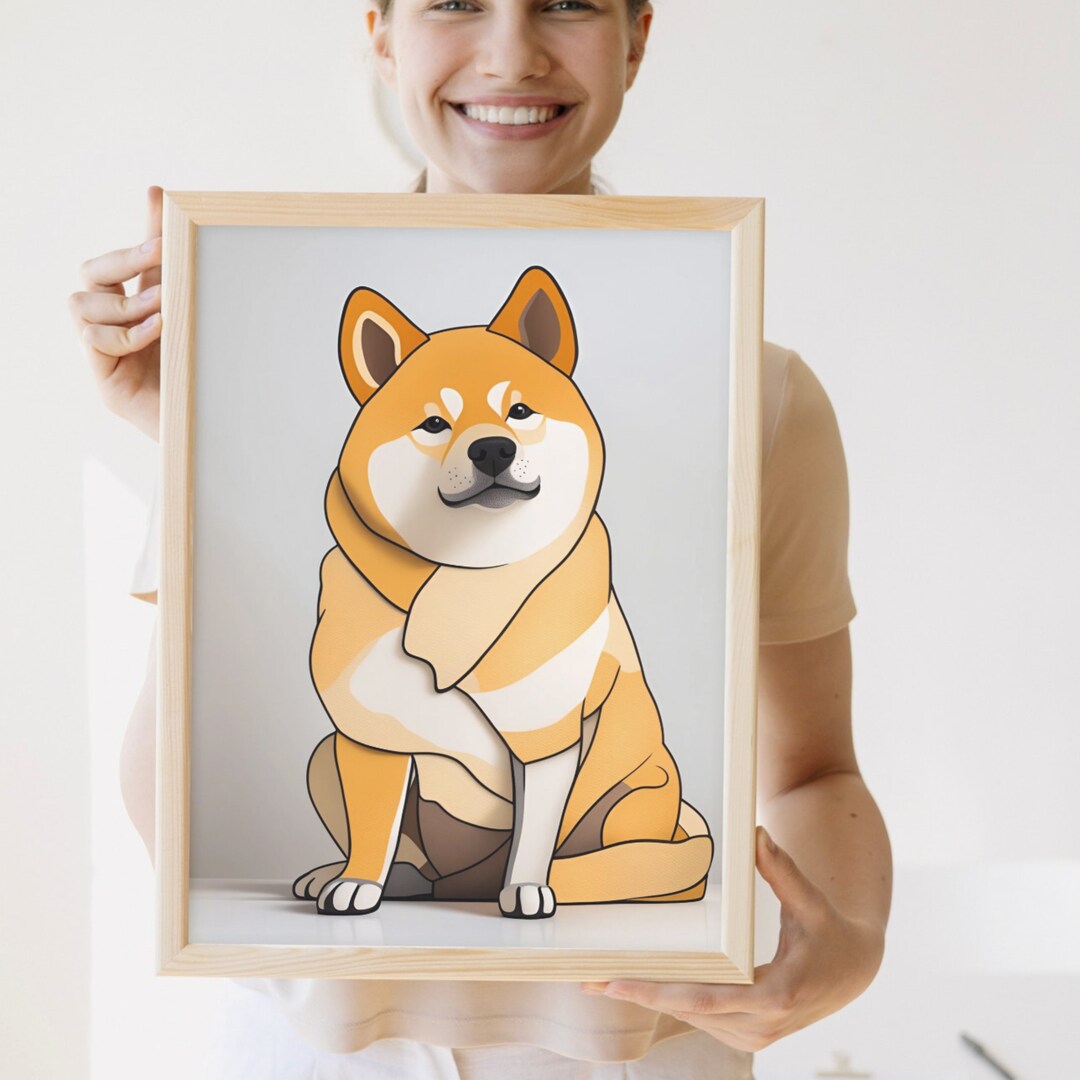 Cross Stitch Pattern Happy Dog Shiba Inu - Etsy