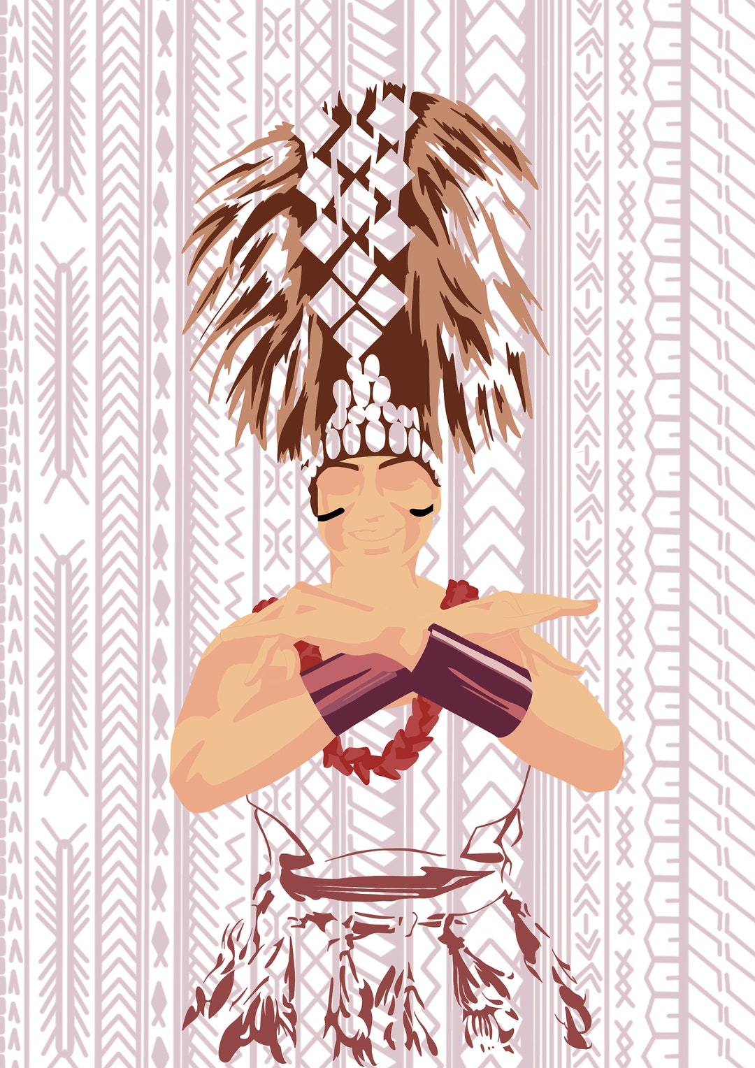 Samoan Taupou Digital Art Digital Download - Etsy