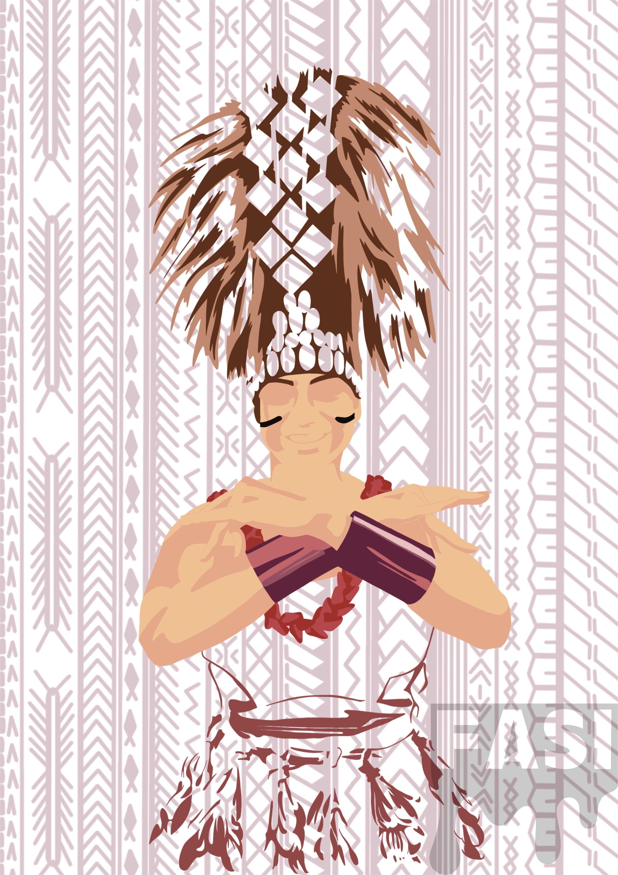 Samoan Taupou | Cultural Digital Art | Digital Download - Etsy