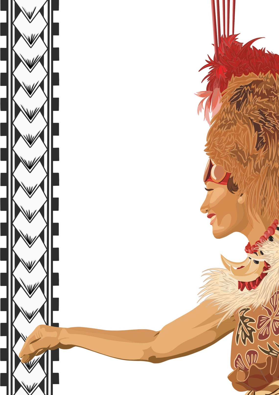 Samoan Taupou, Siva, Dance, Island Lady, Samoan Lady, Digital Art ...